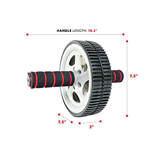 Sunny Health & Fitness Ab Roller Wheel for Abdominal Exercise Core Trainer Wheel Roller - NO. 003, Black