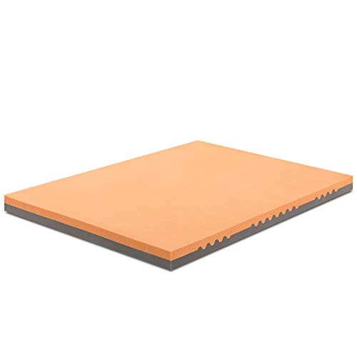 ZINUS 4 Inch Copper Pressure Relief TorsoTec Memory Foam Mattress Topper / Cooling Copper and Gel Formula, Twin