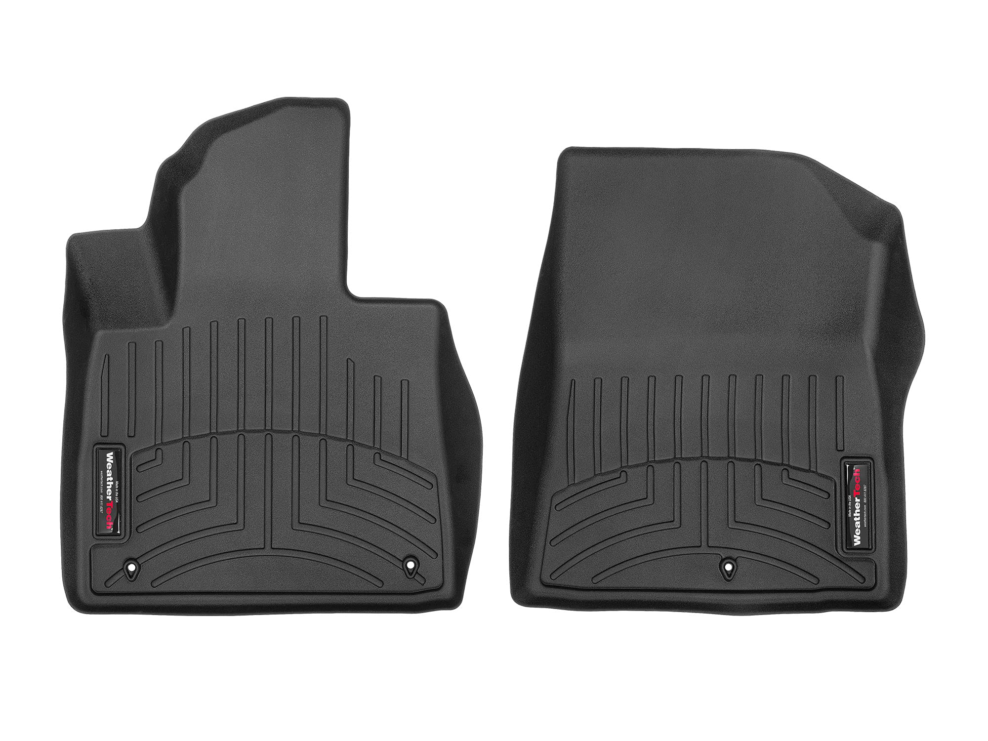 WeatherTech Custom Fit FloorLiners for Hyundai Santa Fe - 1st Row (4416561), Black