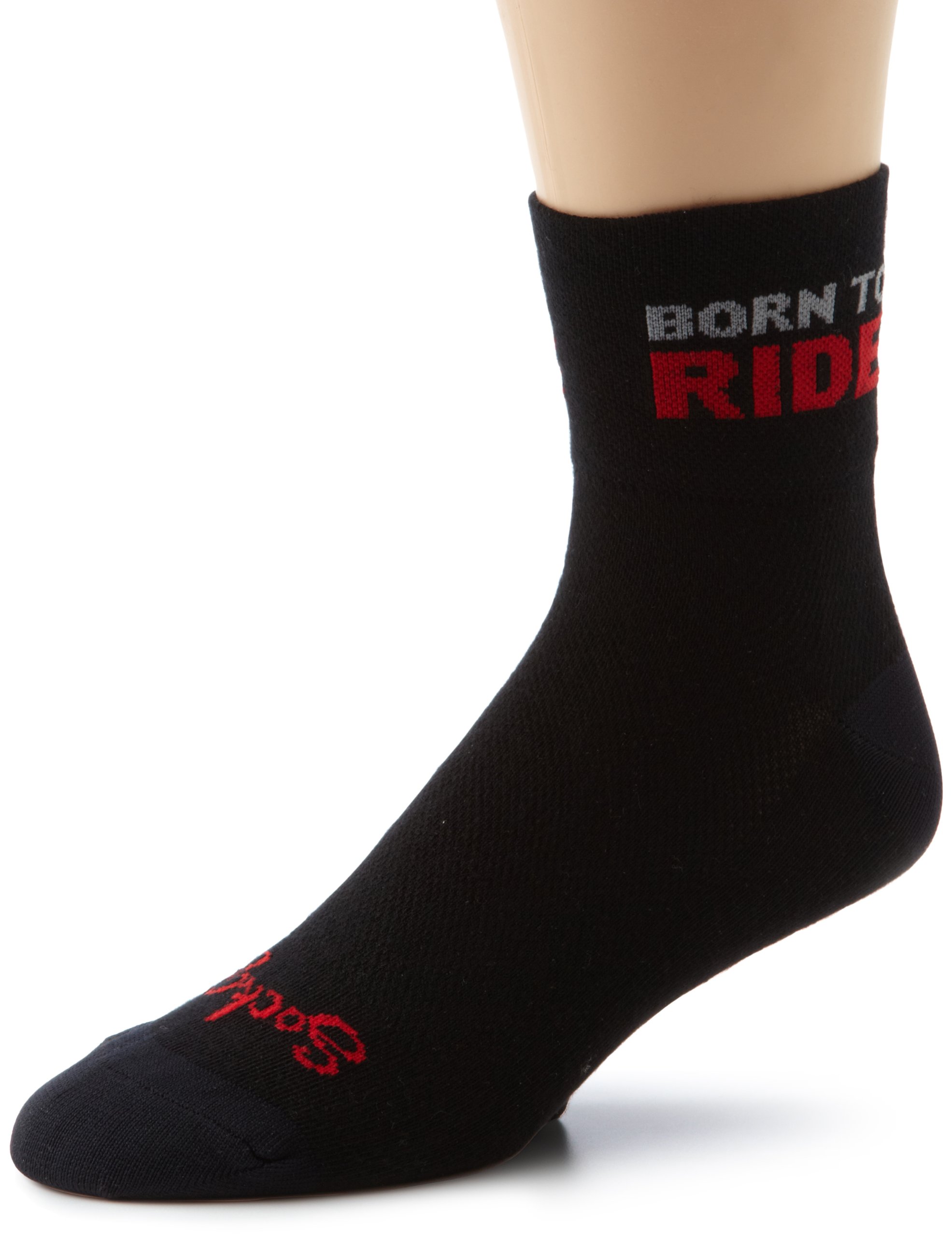 SockGuy Men's Born To Ride Socks, Black, Large/X-Large