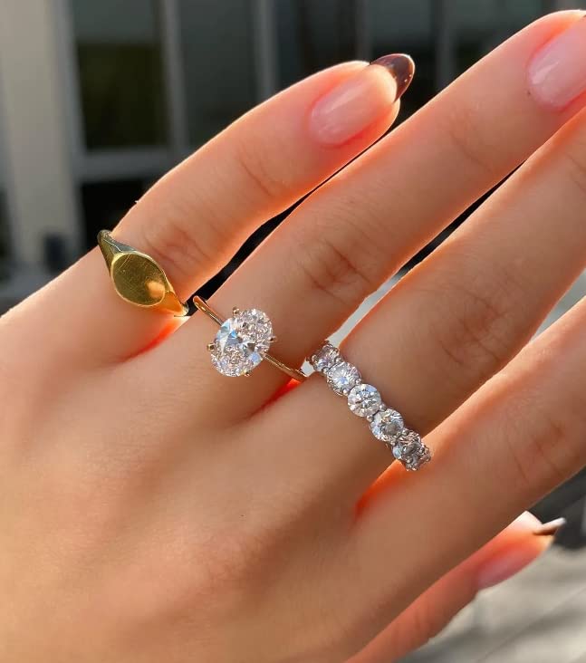 yadav diamonds and jewelry 1.50 Carat | IGI Certified Lab Grown Diamond Solitaire Engagement Ring | Oval Cut | 14k White Gold | G-H, VS1-VS2, CCTW | Size 6