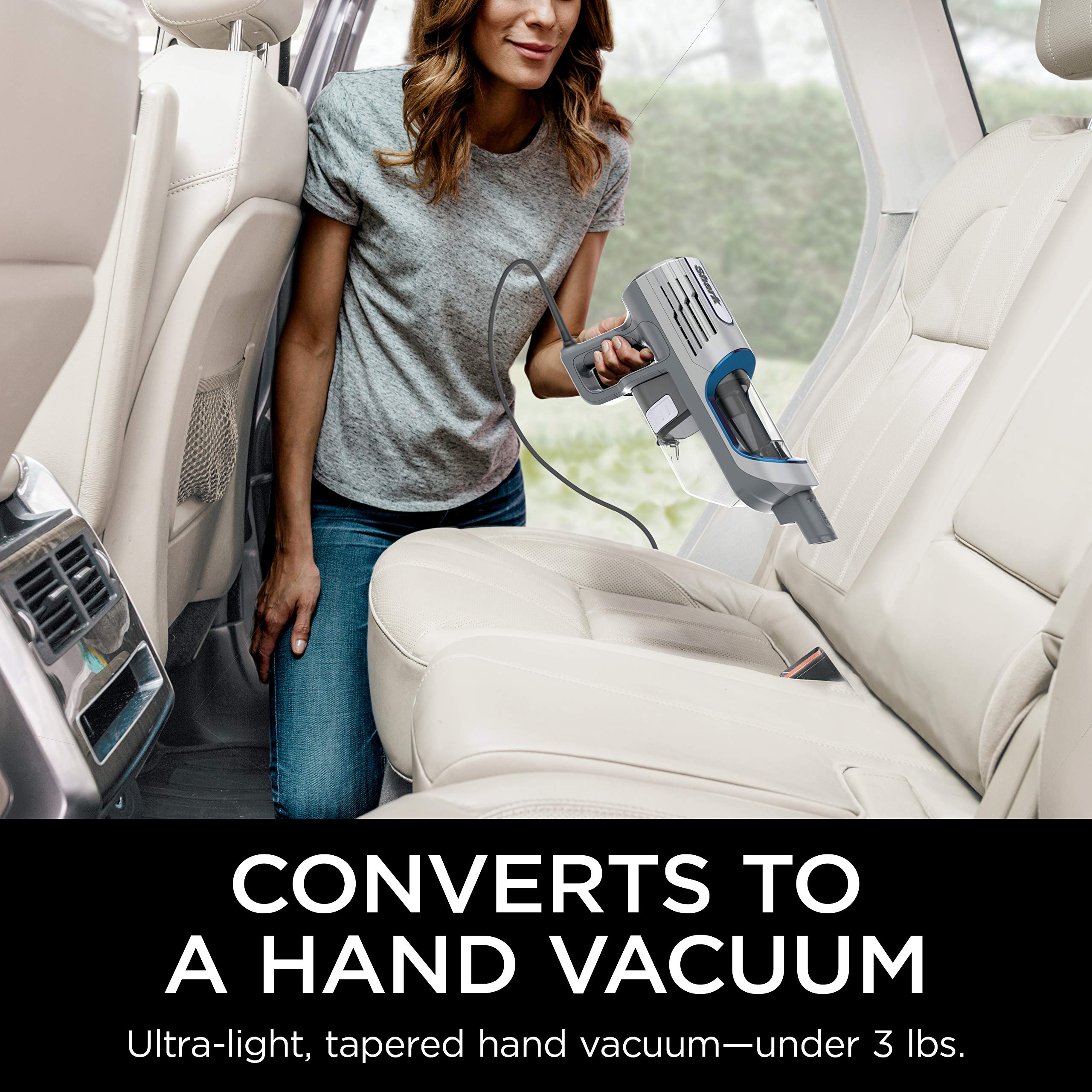 Shark HZ2002 Vertex Corded Ultralight DuoClean PowerFins Stick Vacuum with Self-Cleaning Brushroll (Renewed) (Cobalt Blue)