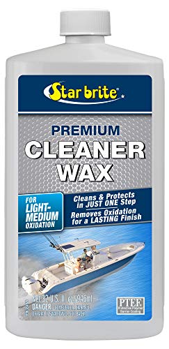 STAR BRITE One-Step Cleaner Wax with UV Protection - Removes Chalk & Oxidation from Fiberglass, Metals & Painted Surfaces - 32 Ounce (089632)