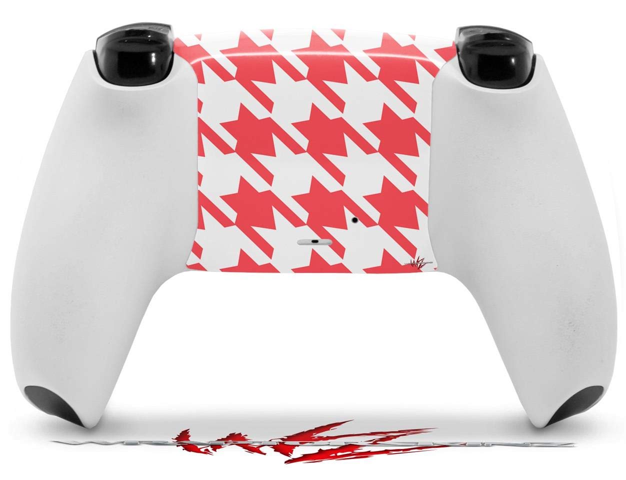WraptorSkinz Skin Wrap compatible with Sony PS5 DualSense Controller Houndstooth Coral (CONTROLLER NOT INCLUDED)