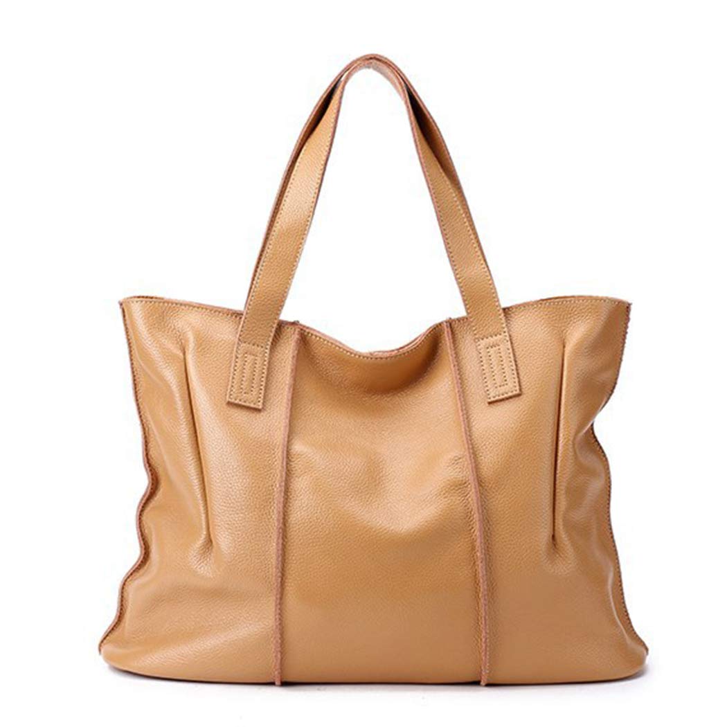 YXBQueen Vintage Genuine Leather Tote Shoulder Purse Handbag Big Large Capacity Work Tote