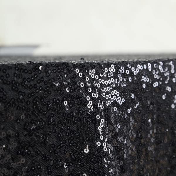 Tableclothsfactory 132" Wholesale Premium Table Cover Sparkly Sequin Round Tablecloth for Wedding Banquet Party Home Decor - Royal Blue
