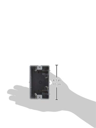 Southwire MSB1G One Device Adjustable Depth, Heavy Duty 42lb. Mounting Screws Included 1-GANG PVC ELECTRICAL BOX, Gray