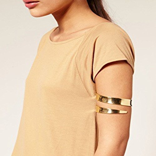 Tinde Minimalist Simple Swirl Upper Arm Cuff Bracelets for Women Girls Arm Bangle Armlets Adjustable Armband Bangle -Silver