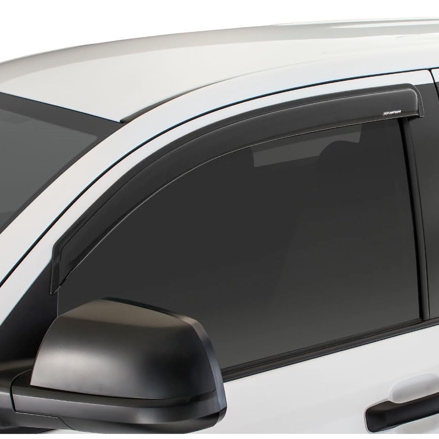 Stampede | Tape-Onz Sidewind Deflectors | 2011 - 2019 Ford Explorer Sport Utility - Polished/Chrome, 4 Pcs. | 6194-8