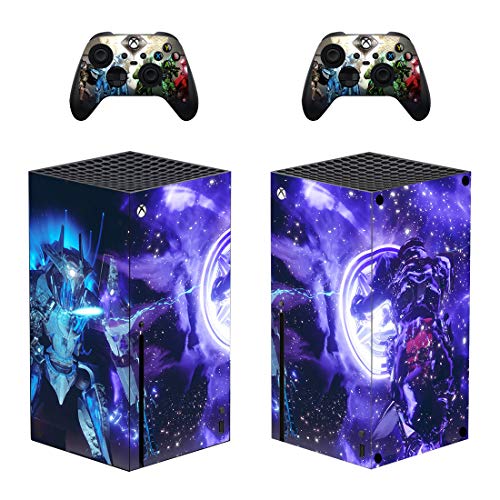 Vinyl Skin Sticker Cover Decal for Microsoft X-box-Series-X Console and Remote Controllers Destiny 2 HD Printing (only fit X-box-Series-X )