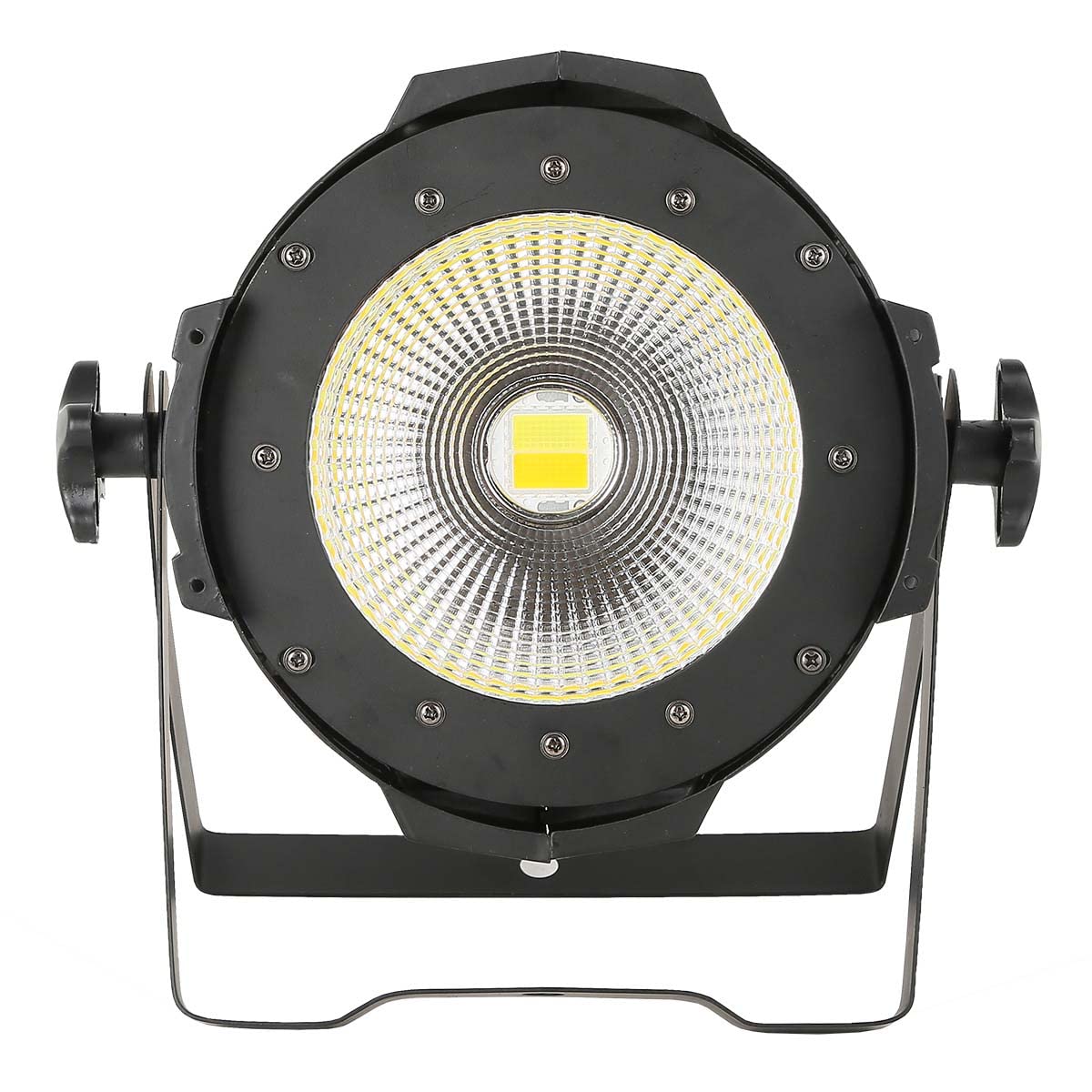 TCFUNDY 100W COB Par Lights LED Blinder Stage Audience Light Spotlight DMX DJ Light Strobe Lighting, Warm White & Cool White for Wedding Party Stage Effect, 4 Pack