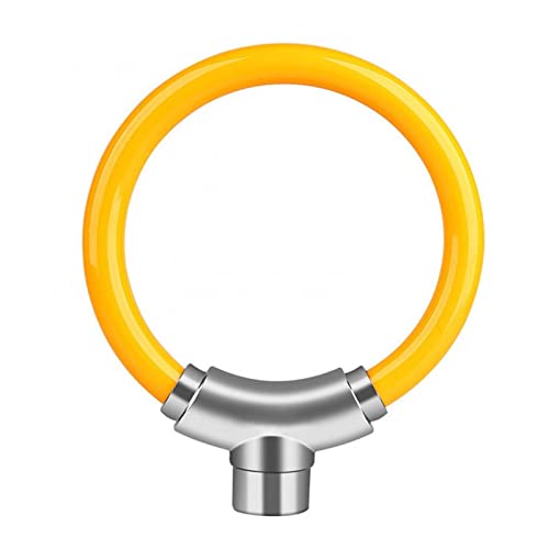 YANGLI WanLiTong Stainless Steel Round Zinc Alloy Bike Lock Bicycle Safety Accessory Замок Для Велосипеда Antivol Velo Bicycle Lock (Color : Orange)