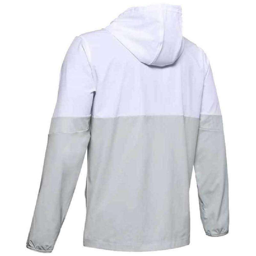 Under Armour Men's Squad 2.0 Water-Repellent Woven Jacket (X-Large, 100white/Halo)