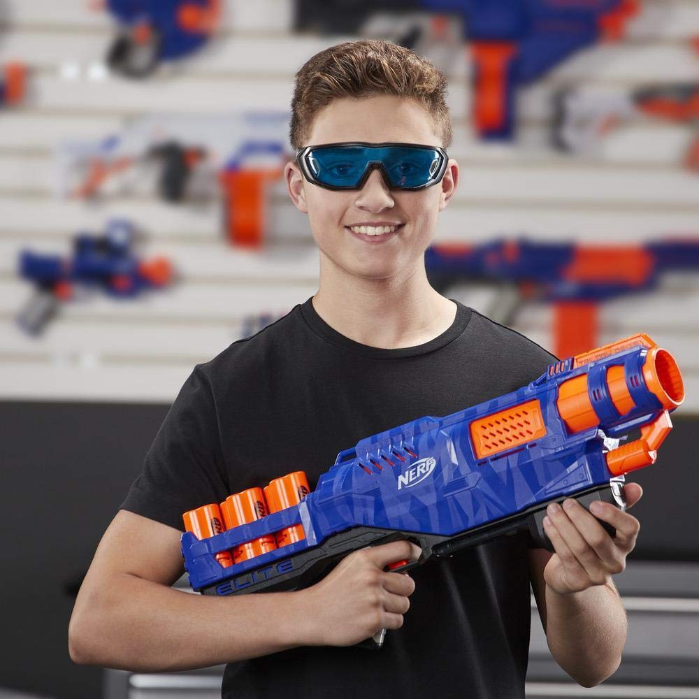 Trilogy DS-15 Nerf N-Strike Elite Toy Blaster with 15 Official Nerf Elite Darts and 5 Shells β for Children, Teens, Adults