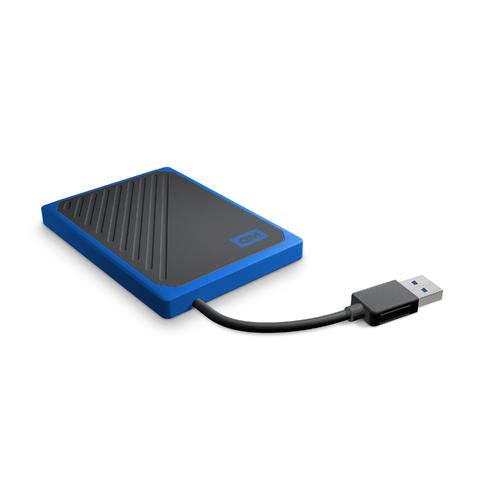 WD - 1TB My Passport Go Portable SSD + 64GB easystore USB Flash Drive Bundle - Black with Cobalt Trim WDBMCG0010BBT-WEBB