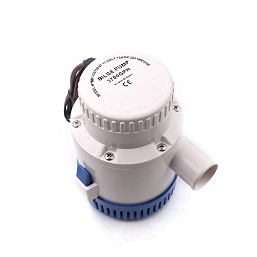 XuuSHA Hand Bilge Pump 3700GPH 12V DC Bilge Pump 16AMP Submersible Bilge Pump Automatic