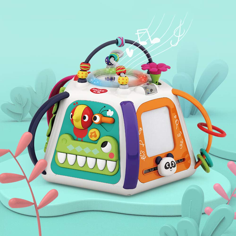 Woby Activity Cube 18-in-1 Educational Toddler Baby Toy Musical Game Play Center with Sounds and Lights,Lots of Functions for Learning and Development