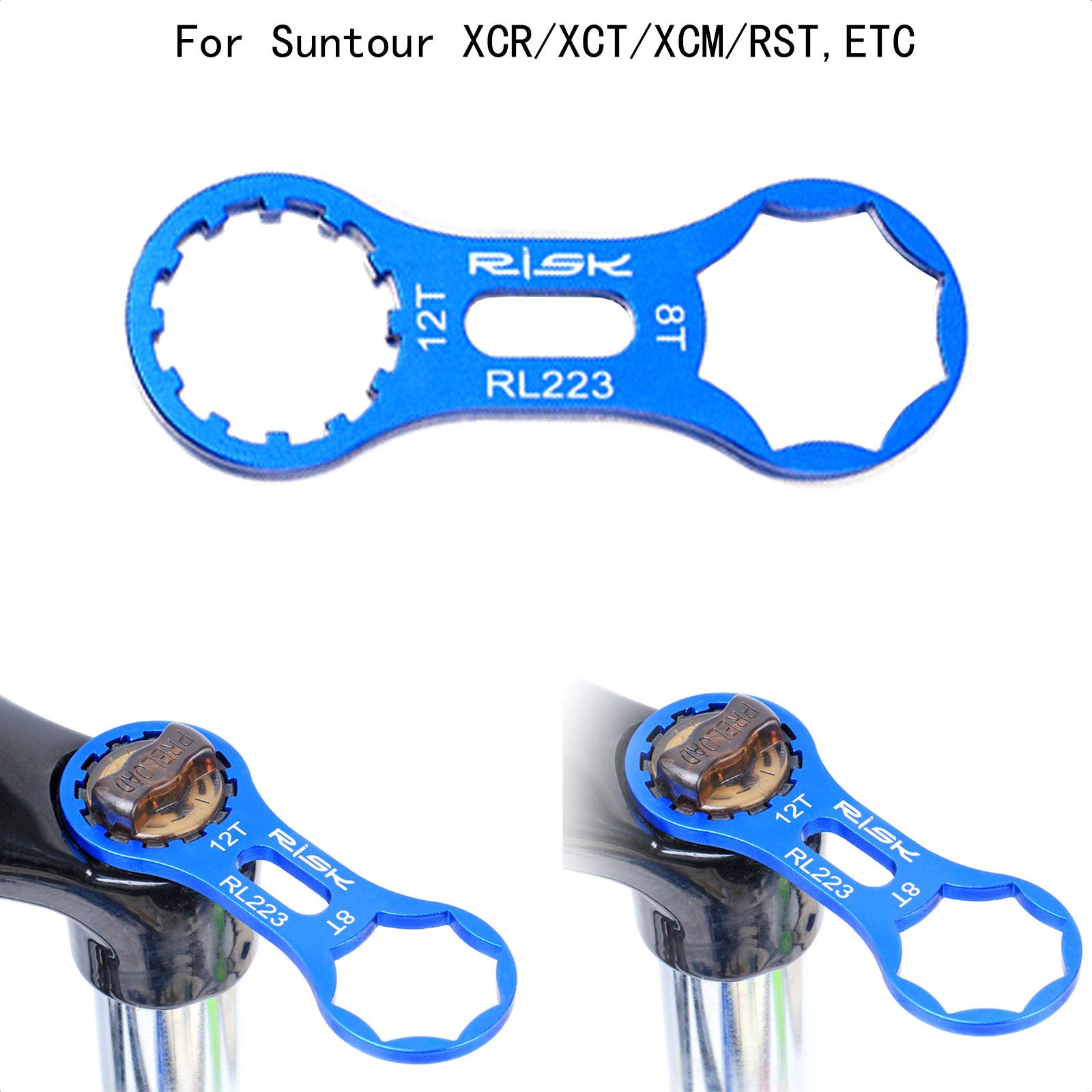 VANICE Bicycle Fork Wrench for Suntour XCM XCR XCT RST Suspension Cap Spanner Tool for Mountain Road Bike MTB Fork Removal