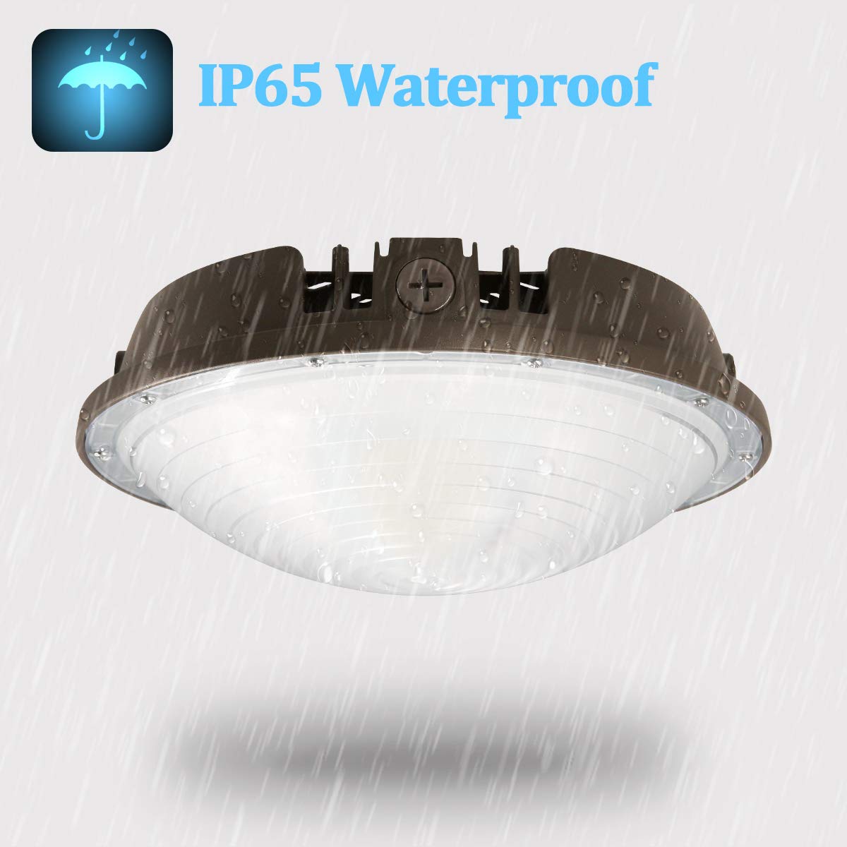 THKSGOD 80Watt LED Canopy Light, 10400LM 5000k Outdoor LED Parking Garage Lights, Waterproof IP65 Commercial Residential Lights for Playground, Warehouse, Garage, Pool, Backyard 4Pack