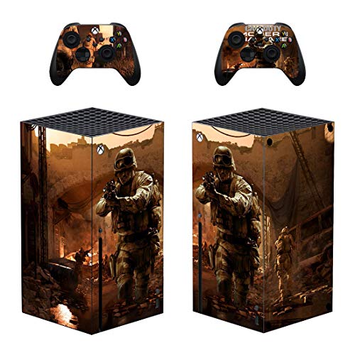X-box-Series-X Skin Set Vinyl Decal Skin Stickers Protective for X-box-Series-X Console Kinect 2 Controllers - FPS GAME SERIES (only fit X-box-Series-X )