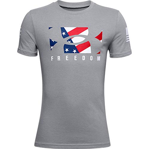 Under Armour Freedom Bfl New T-shirt, Steel (035)/White, Youth X-Small