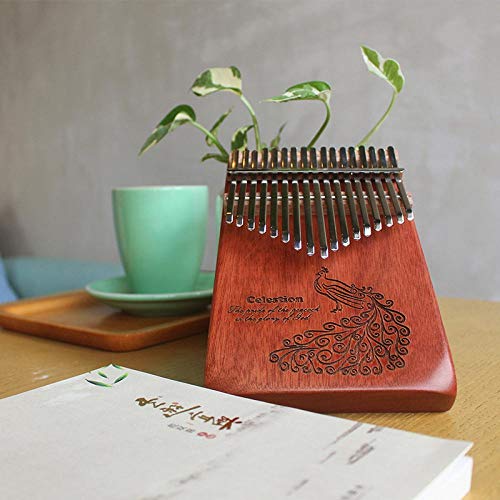 TIANMINJIEDM 17 Tone Kalimba Thumb Piano Solid Wood Veneer Instrument Beginner Kalimba Finger Piano Thumb Piano (Color : A)