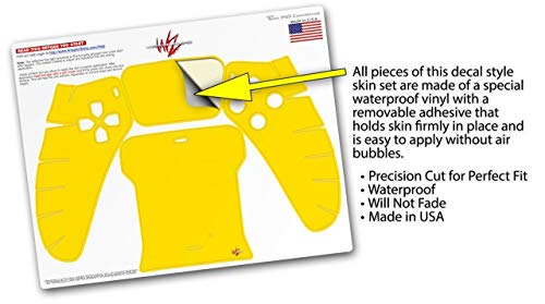 WraptorSkinz Skin Wrap compatible with Sony PS5 DualSense Controller Solids Collection Yellow (CONTROLLER NOT INCLUDED)