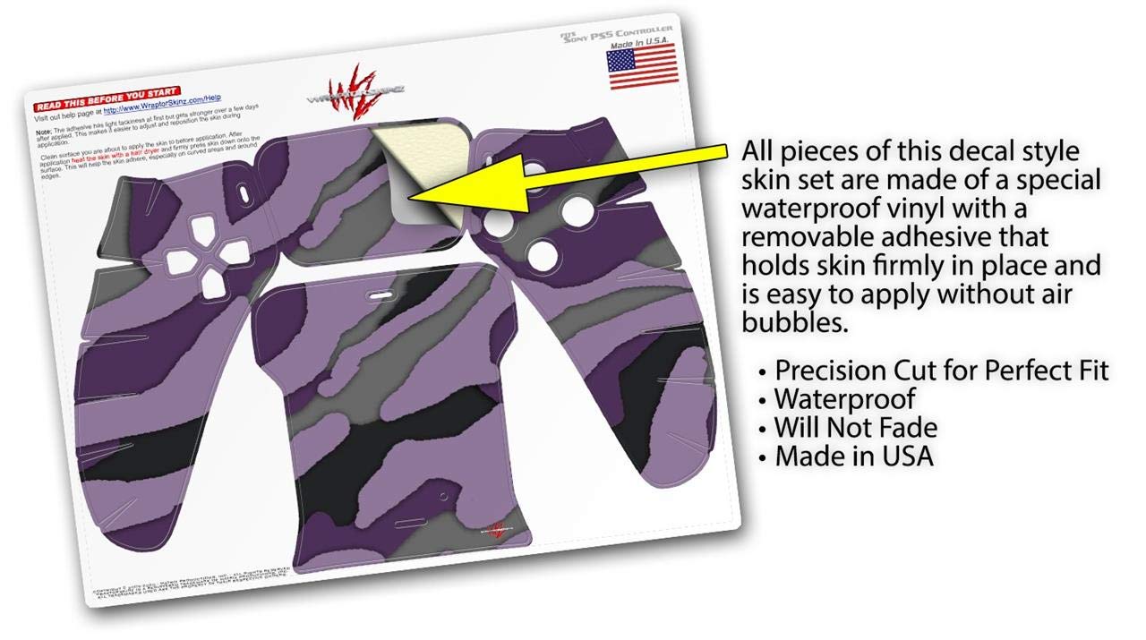 WraptorSkinz Skin Wrap compatible with Sony PS5 DualSense Controller Camouflage Purple (CONTROLLER NOT INCLUDED)