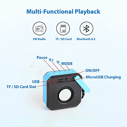 TEK STYZ IPX7 Speaker Compatible with Your Casio Wireless Casio G'zOne Commando 4G LTE with 13H Waterproof Playtime, Indoor, Outdoor Travel 1500 (RED)