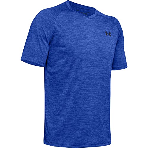 Under Armour Men's Tech 2.0 V-Neck Short-Sleeve T-Shirt , Emotion Blue (401)/Black, X-Large