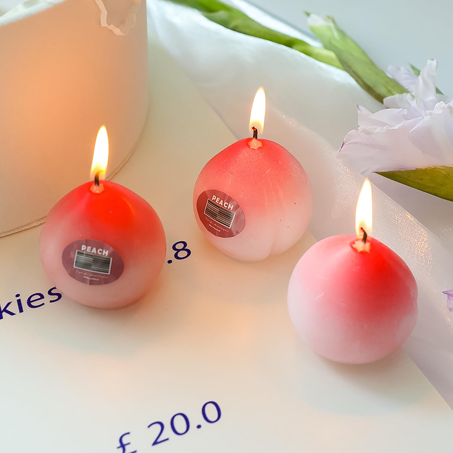 Scented Candles for Home, Peach Candle with Cute Design for Women,Girl Birthday Gift
