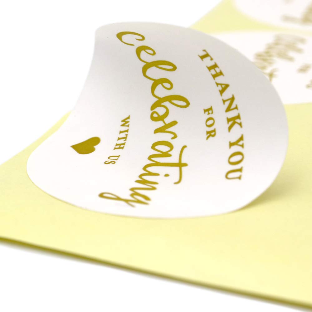 Wedding Favors Stickers,60 Baby Shower Stickers,Gift Stickers,Thank You for Celebrating with Us Stickers
