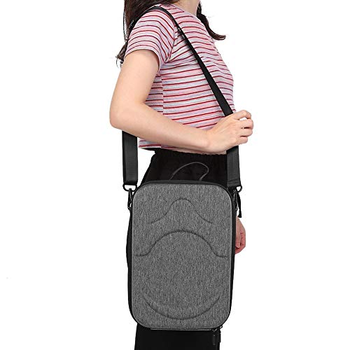 VR Headset Storage Bag with Shoulder Strap Black/Grey Hard Portable Carrying Case Waterproof Nylon for Oculus Quest VR Glass Travel Gaming(Gray)