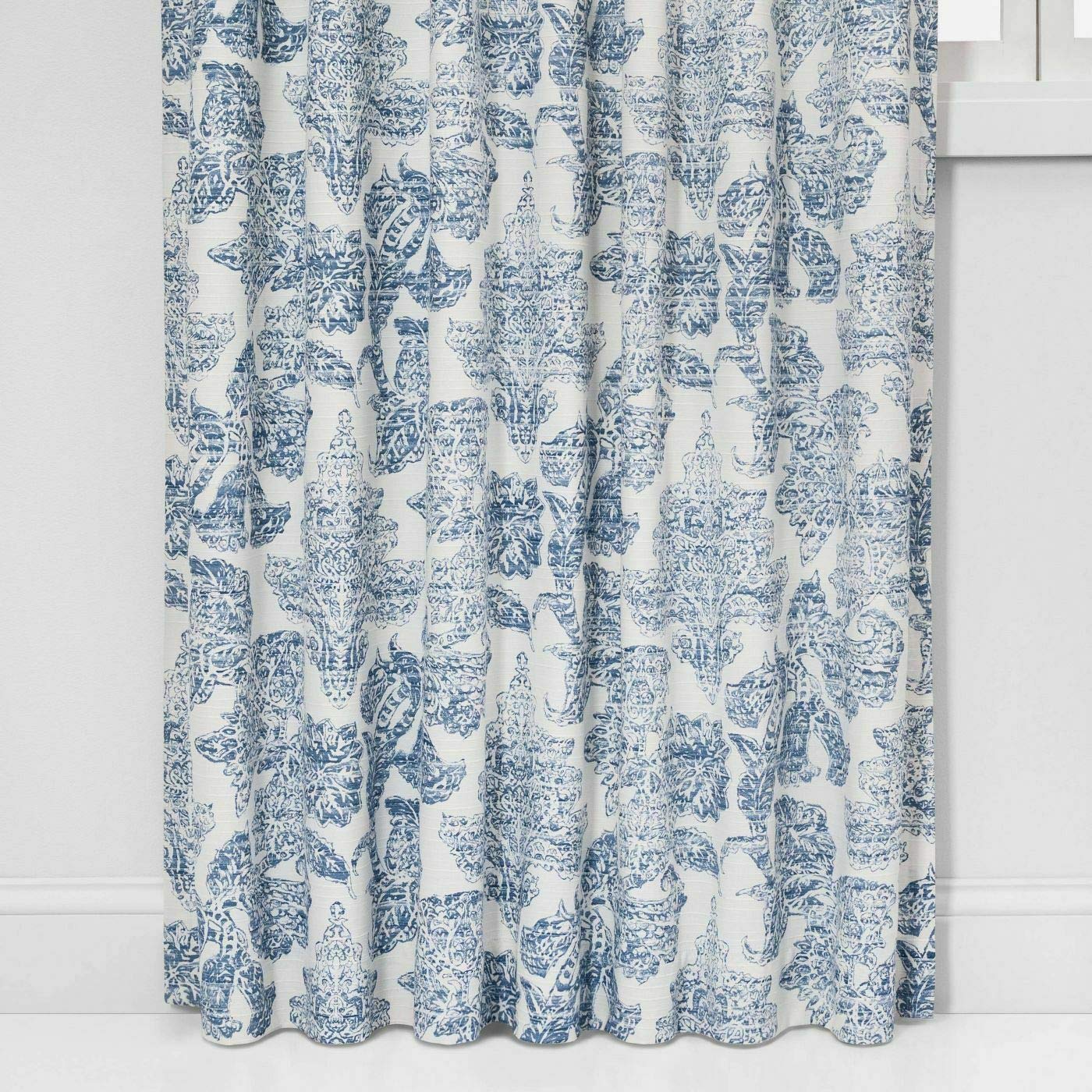 Threshold Linen Charade Curtain Panel 54"x 84" Blue