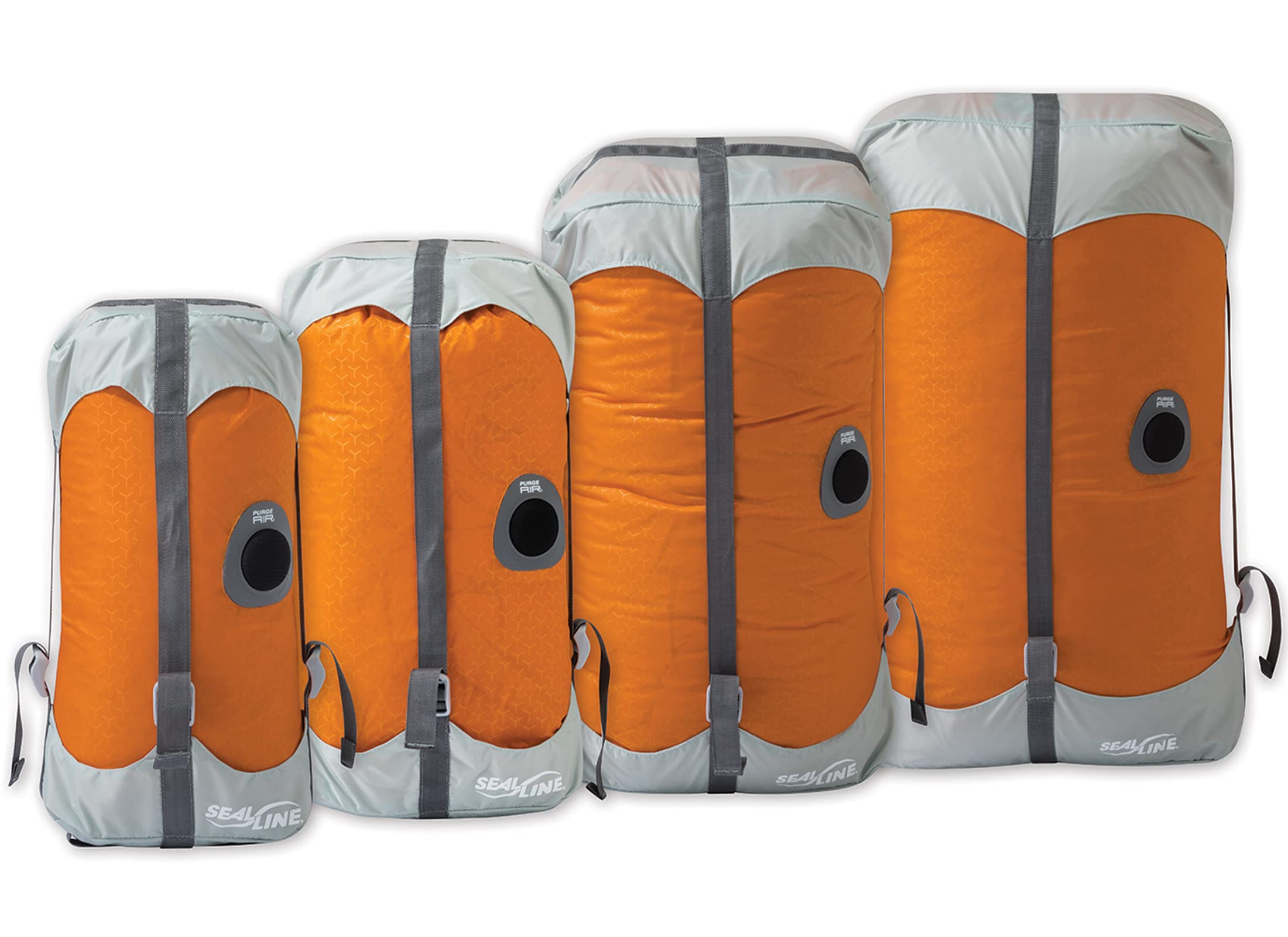 SealLine Blocker Compression Dry Sack Waterproof Stuff Sack, Orange, 10-Liter