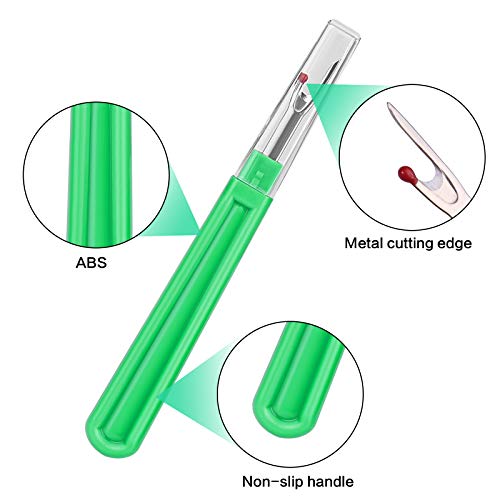 Tailors Chalk, Seam Ripper and Thread Remover Kit, 10PCS Sewing Fabric Markers Chalk, 4PCS Sewing Stitch Thread Unpicker and 1PCS Sewing Trimming Scissor Nipper Tool