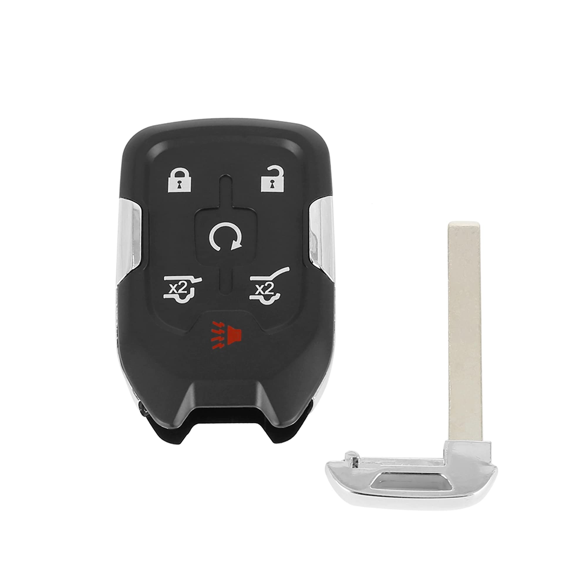 X AUTOHAUX New Car Replacement Keyless Remote Key Fob Shell Case Black 13508280 for GMC Yukon 2014-2018 Yukon Xl 2015-2018 for Chevrolet Tahoe Suburban 2014-2018