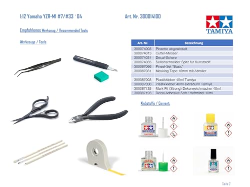 Tamiya – 14100 Yamaha YZR M1 2004 1/12