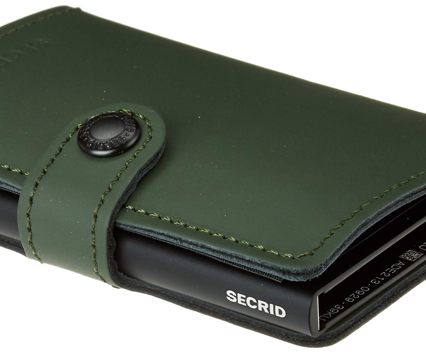 SECRID - Men's Mini Matte Leather Wallet With Rfid Card Protector (Matte Green Black)