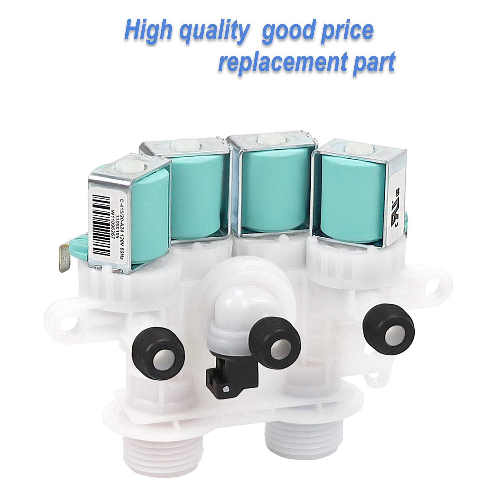 W11165546 Washer Water Inlet Valve - Compatible with May.tag &Whirlpool Washing Machine wm0642hw wm0642hw mah7500aww,Replace#w11096267