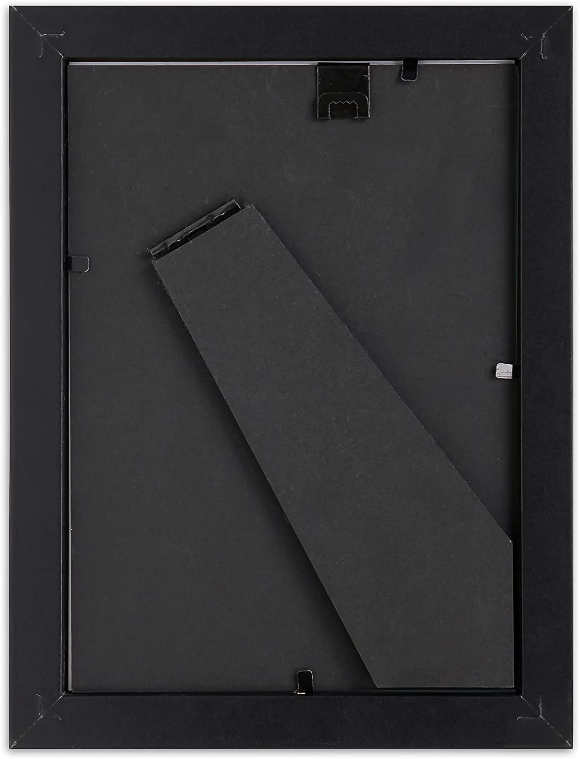 The Display Guys - Square Profile Wooden Picture Frame with Tempered Glass - 5" x 7" matted to 4" x 6" β 6 Pack β Black