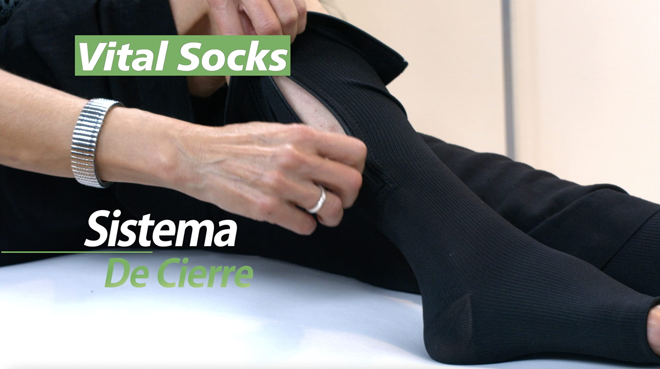VITAL SOCKS (3 Pairs) for Compression and Circulation with Zipper. Medias de Compresion y Circulacion (2 Beige + 1 Black) Original 100%