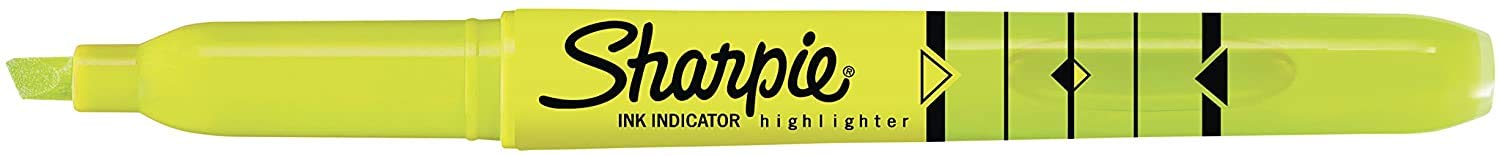Sharpie Ink Indicator Stick Highlighters, Chisel Tip, Assorted Fluorescent, 5 Count - 2 Pack