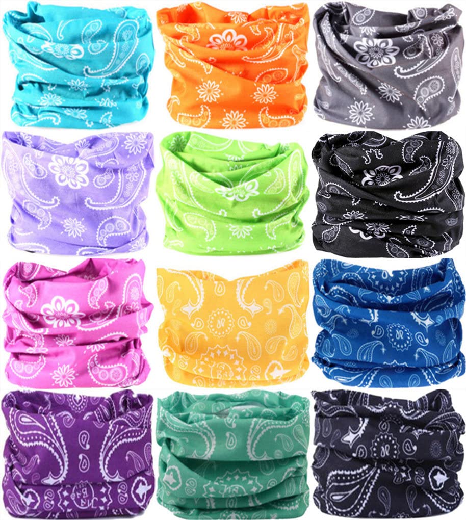 VANCROWN Headwear Head Wrap Sport Headband Sweatband 220 Patterns 12 in 1 Magic Scarf 12PCS & 6PCS 12 in 1 (12PCS.Weave)
