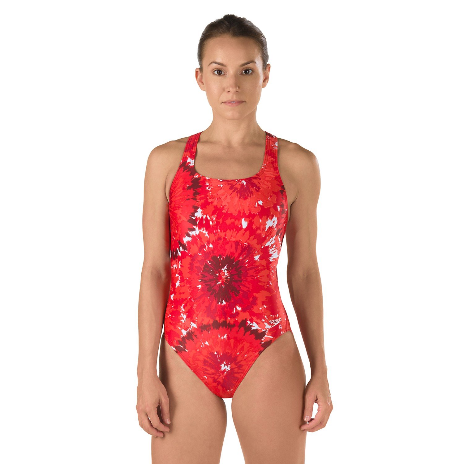 Speedo Burst PowerFLEX Eco Drop Back Female Youth Speedo Red 24