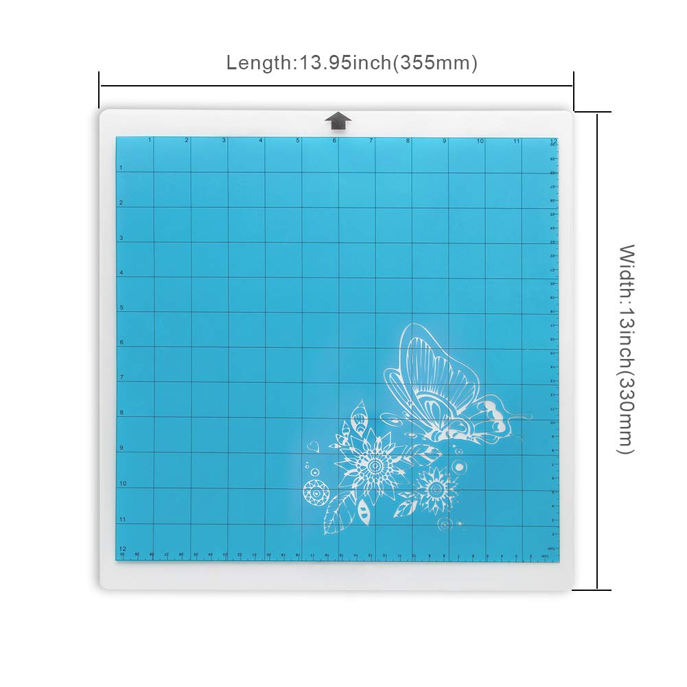 WIWAPLEX Cutting Mat for Silhouette Cameo, Standardgrip 12x12Inch, 4 Pack, Adhesive & Sticky Non-Slip Flexible Gridded Cut Mats, Replacement Vinyl Cutting Mat for Craft