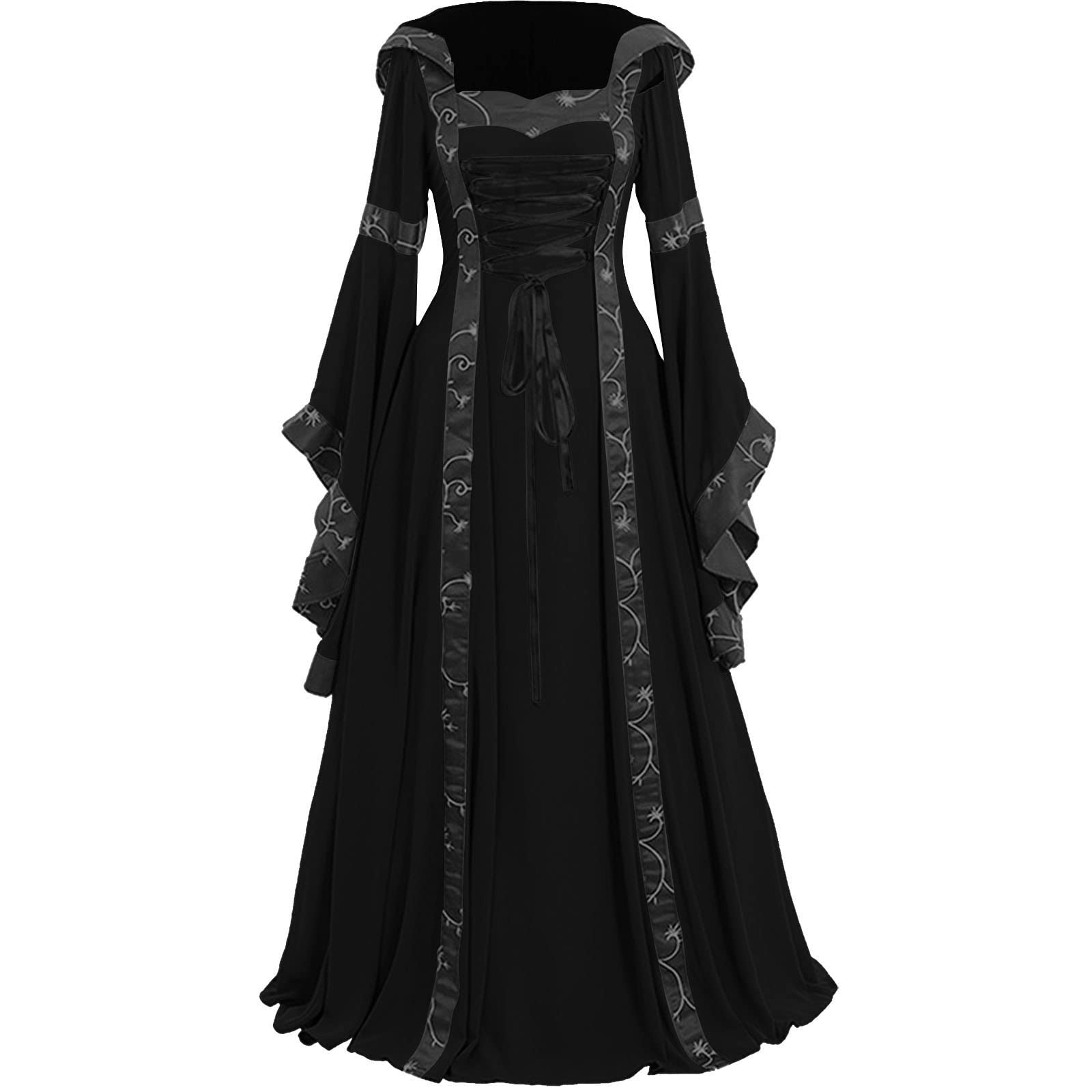 Ursula Costume Women,Medieval Dress for Women Renaissance Costumes Plus Size Victorian Ball Gown Retro Long Dresses Halloween Costumes,Sundresses for Women Over 50