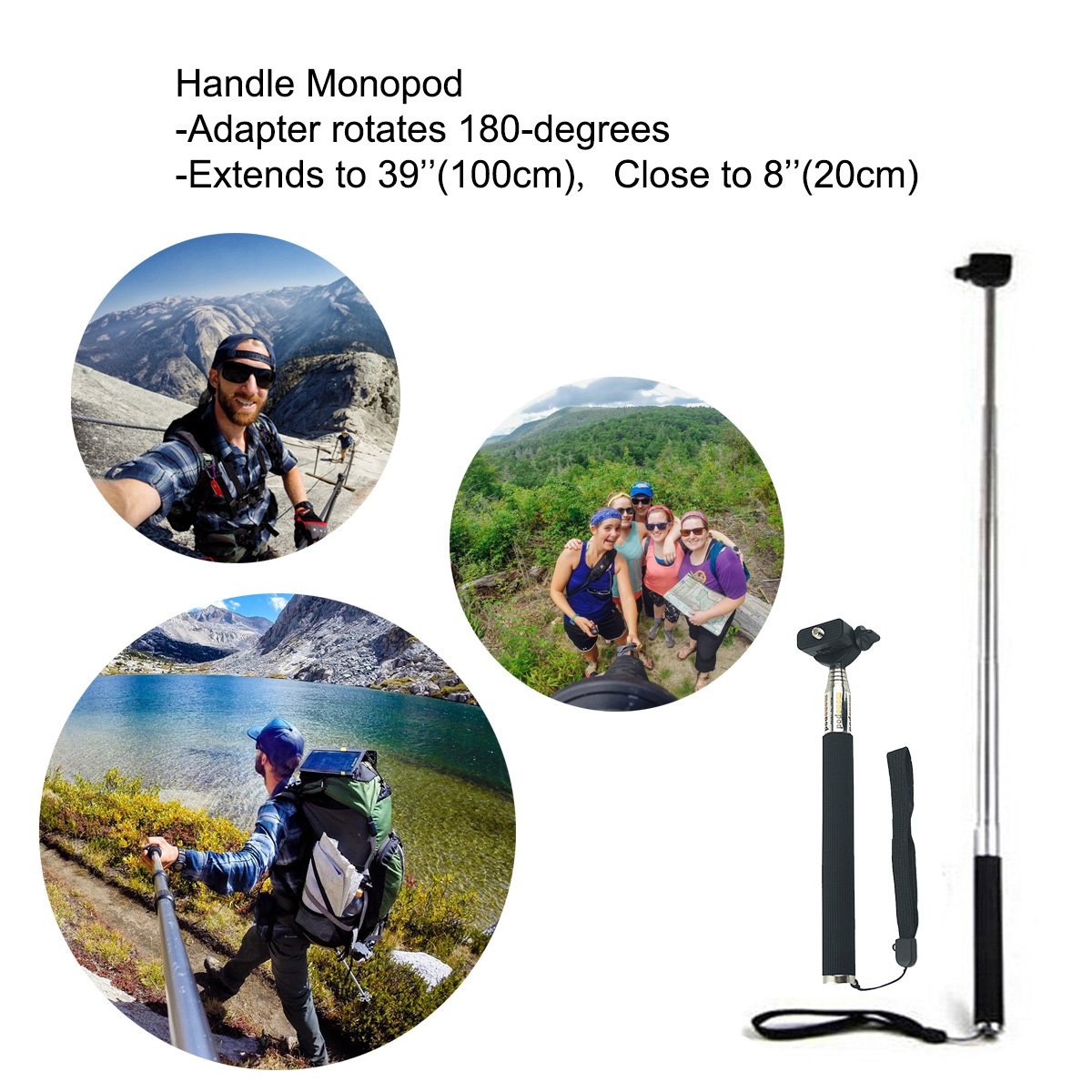 Soft Digits Accessories Bundle Kit for GoPro Hero 5/4/3/2/1 Action Camera Accessory Set for Ourdoor Sports in Swimming Diving Rowing Climbing Bike Riding(44 Items)
