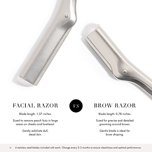Tweezerman Eyebrow Razor with 3 Replacement Blades and Safety Cap