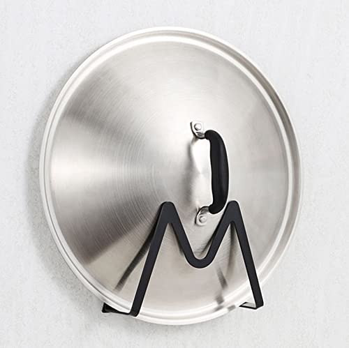 SEYFI Kitchen Shelves,Wall-Mounted Pot Lid Holder Organizer, M Type Kitchen Pot Lid Rack, Stainless Steel Cutting Board Stand, Reusable, Space Saving